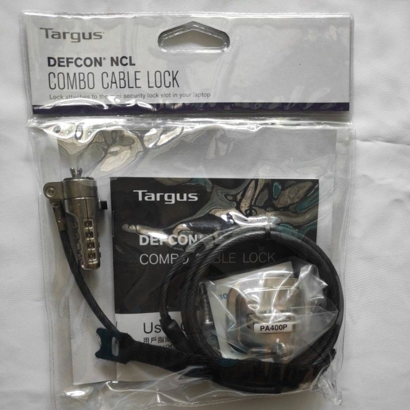Targus สายเคเบิ้ลล็อคโน้ตบุ๊ค แบบรหัส Defcon NCL combo cable lock ยาว 2 ...