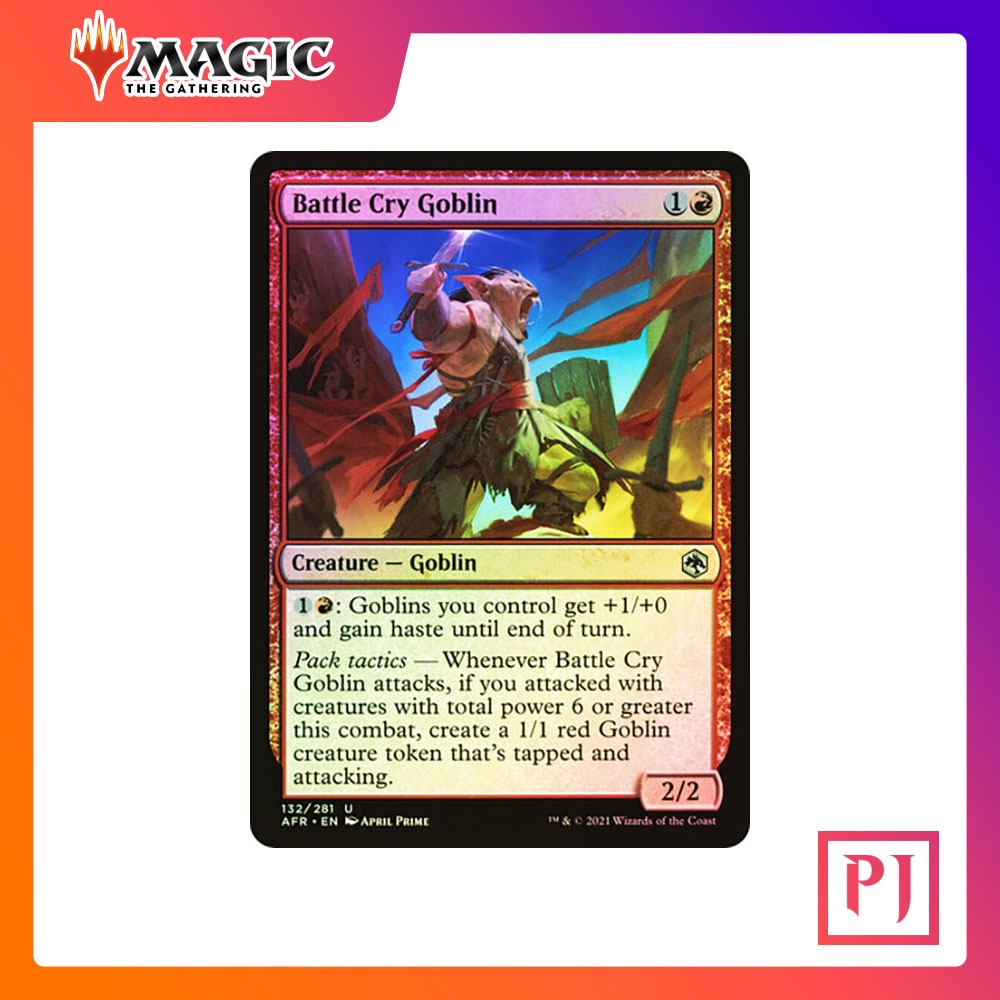 [MTG] Battle Cry Goblin [AFR] [RED] [UNCOM] [FOIL] [ENG] (การ์ดเมจิค ...