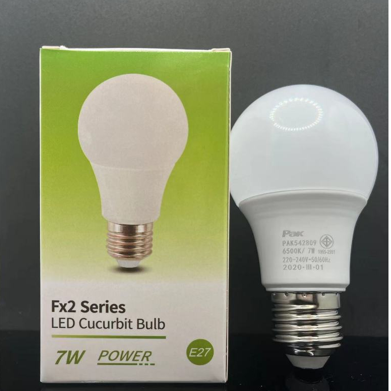 หลอดไฟ PAK LED ใช้ไฟฟ้า220V 7W ใช้ไฟบ้าน หลอดไฟขั้วเกลียว E27 Daylight ...