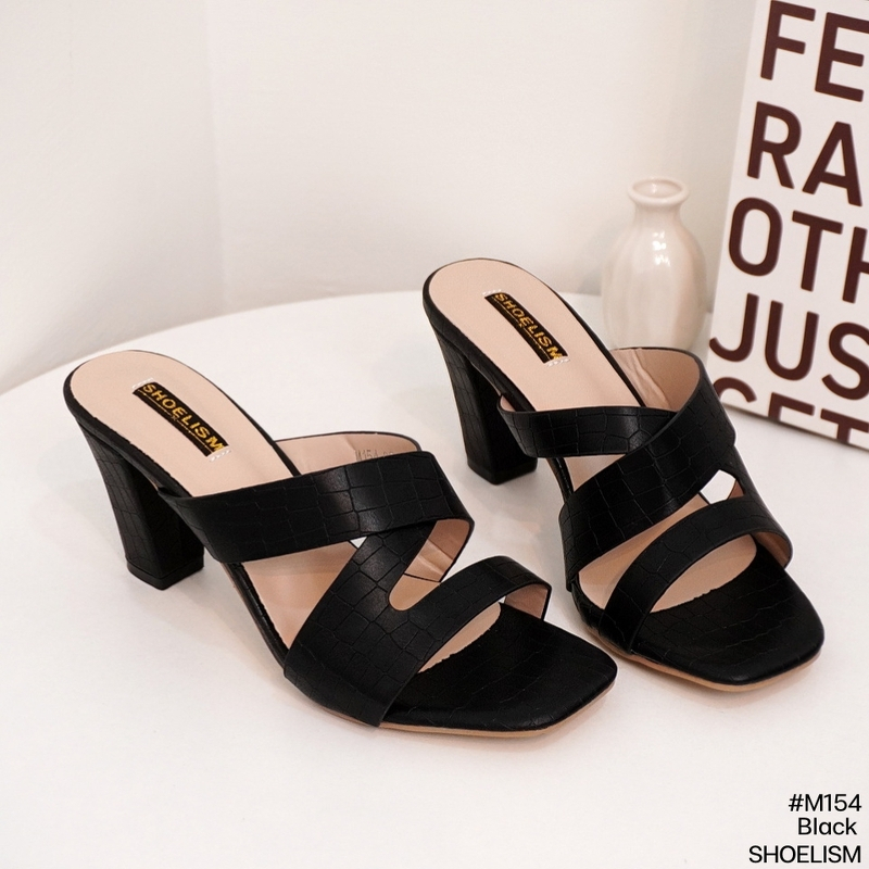 M154 รองเท้าส้นสูง หนังพียู คอมพลีทในทุกลุค ดูเรียวสวย | Shopee Thailand