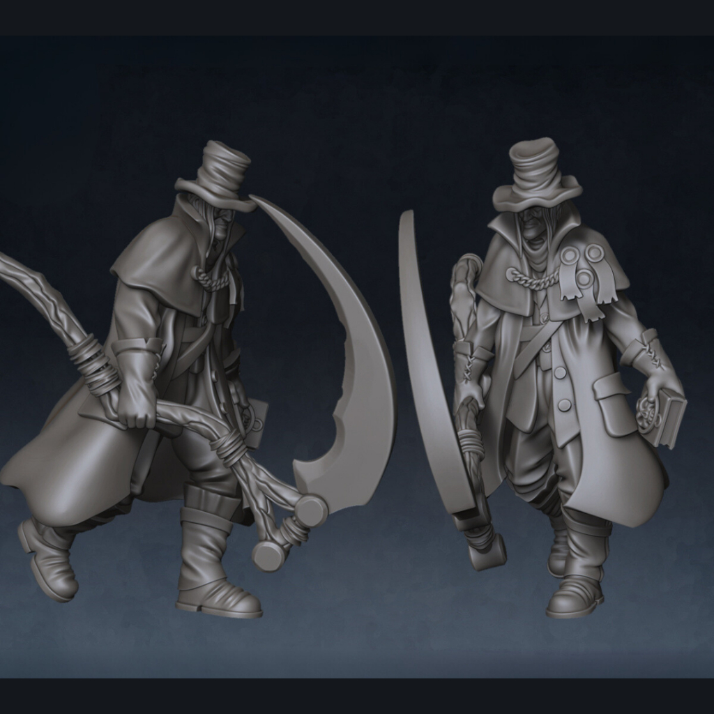 Grim Hunter - Humanoid Human / 32mm scale 3D printed miniature RPM ...