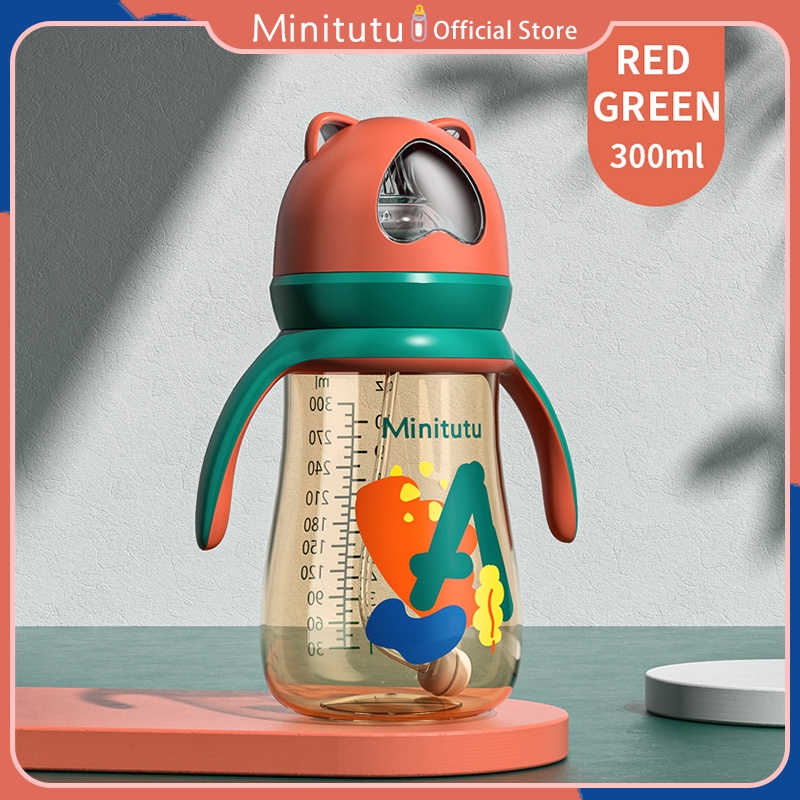 Minitutu 3-in-1 Bear Series ขวดนม PP วัสดุ 240ml/300ml บอลแรงโน้มถ่วง 360° ปลอดสาร BPA | Shopee ...