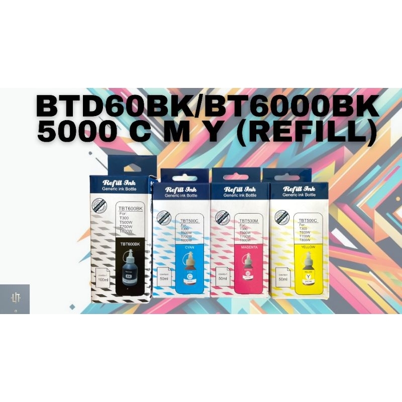หมึกรีฟิลBrotherBTD60BK/BT6000BK/5000CMY(Refill) | Shopee Thailand