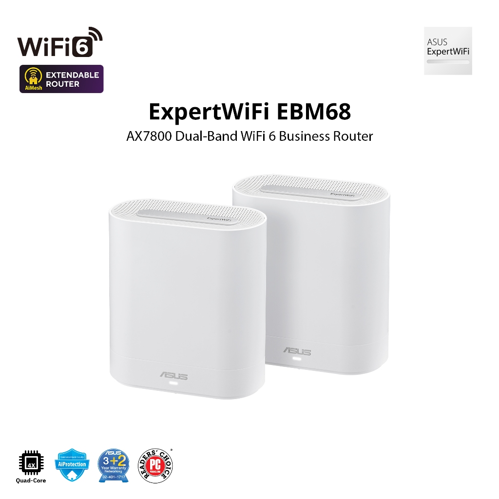 ASUS ExpertWiFi EBM68 Business Wifi6 Mesh System AX7800 | Shopee Thailand