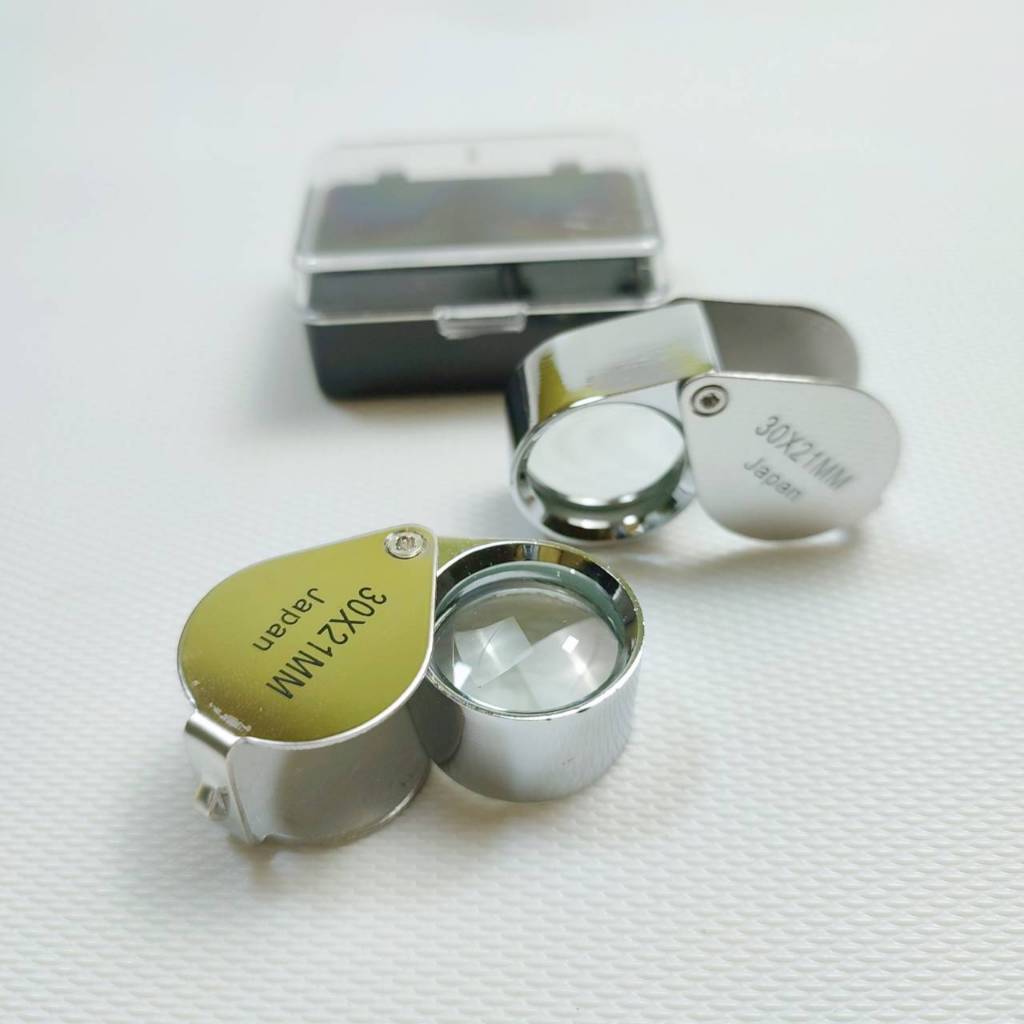 30X กล้องส่องเพชร กล้องส่องพระ ขยาย ขยายส่องอัญมณี ของเก่า พร้อมกล่อง ...