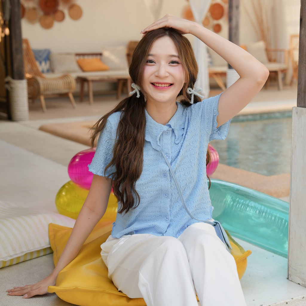 DAILYLOOK.SM --- Sai-mai top สายไม่รีดผ้ามาทางนี้ค่า! เสื้อสีสันสดใส มีมาให้เลือก 2 สีไปเลยค่า ...