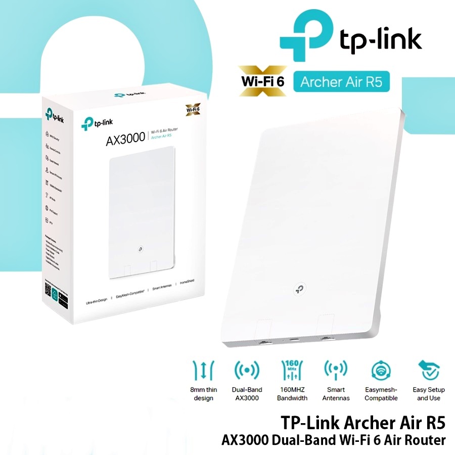 TP-LINK (Archer Air R5) AX3000 Dual-Band Wi-Fi 6 Air Router | Shopee ...