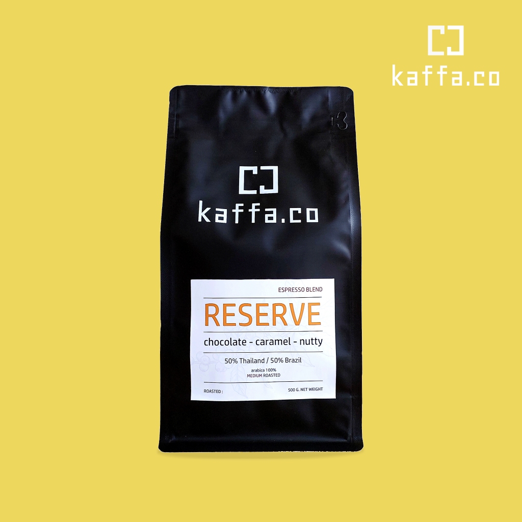 Kaffa.co (ยอดนิยม) เมล็ดกาแฟ RESERVE blend คั่วกลาง ขนาด 250 กรัม และ 500 กรัม | Shopee Thailand