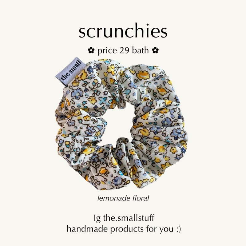scrunchies | ยางมัดผม flowers pattern | Shopee Thailand