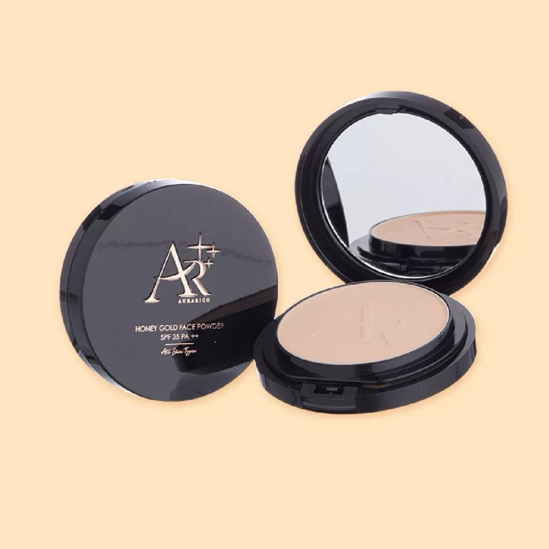 Aura Rich HONEY GOLD FACE POWDER แป้งพัฟน้ำผึ้งทองคำ ผสมคลอลาเจน ...