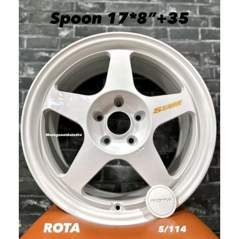 ล้อ Rota ลาย Spoon 17x8.5 et35 สเปค 5 รู 114 สีดำด้านและสีขาว ราคา 1 วง ...