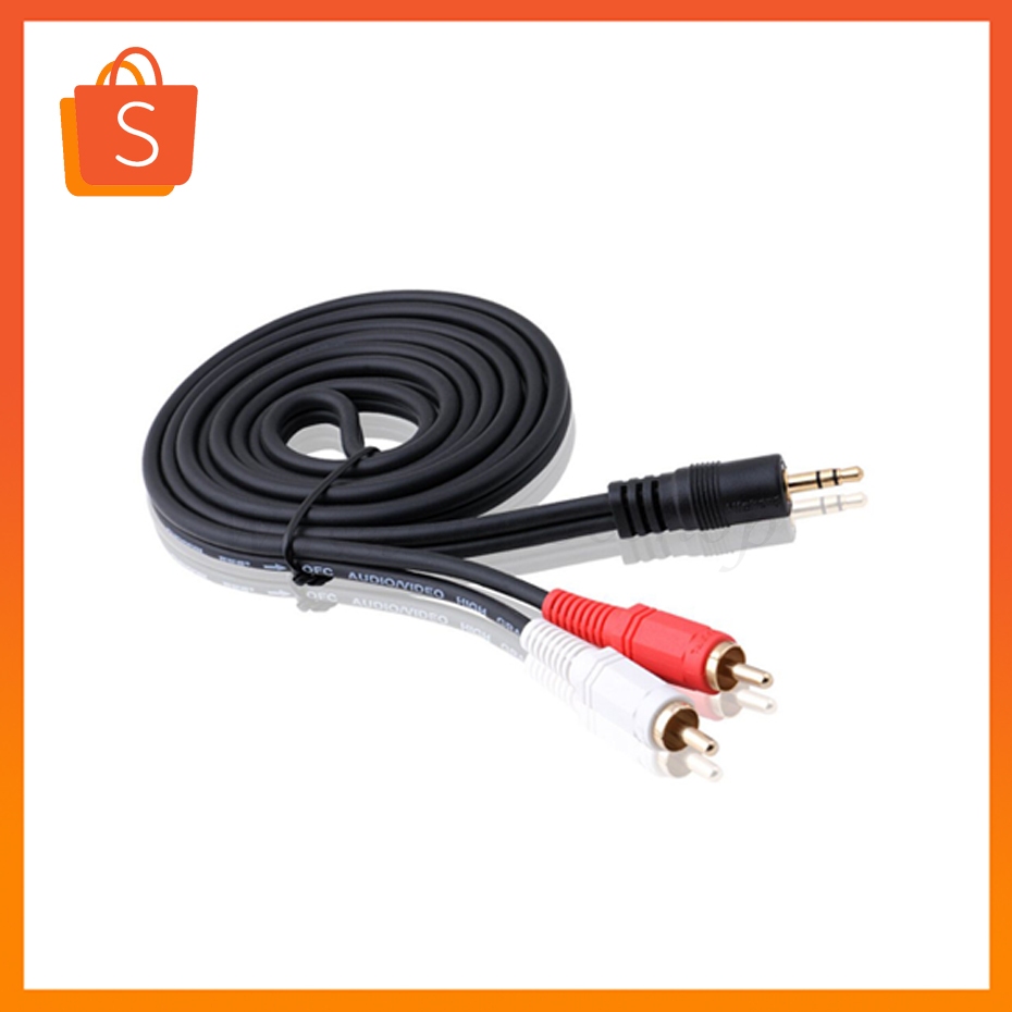 สายลำโพง 1 ออก 2 RCA Cable ยาว 1.8/3/5/10/15/20 เมตร สายสัญญาณเสียง 3 ...