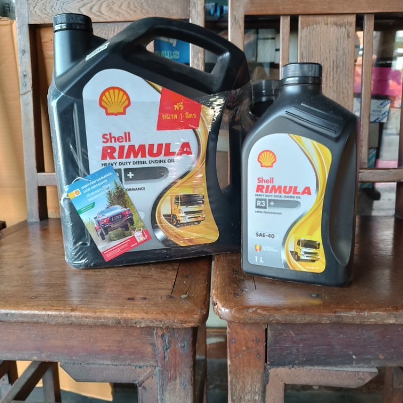 น้ำมันเครื่อง เชลล์ ริมูล่า R3+ (Shell Rimula) SAE-40, ขนาด 6 ลิตร แถม ...