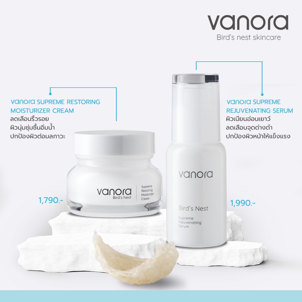 vanora Bird’s Nest Supreme Restoring Moisturizer Cream 30 ml.,vanora ...