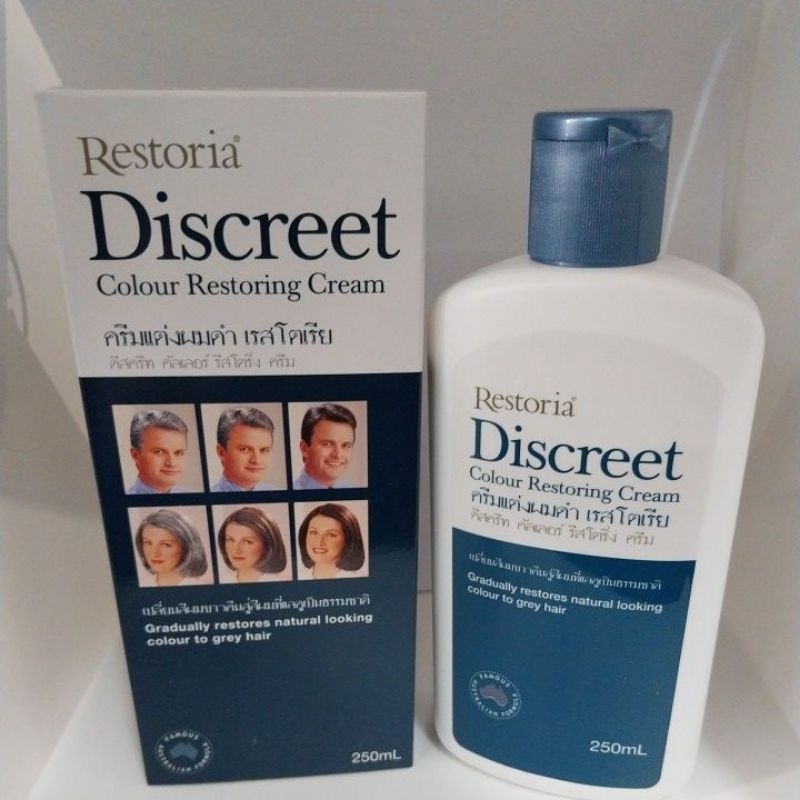ครีมแต่งผมดำเรสโตเรีย Restoria Discreet Colour Restoring Cream 250 ml | Shopee Thailand