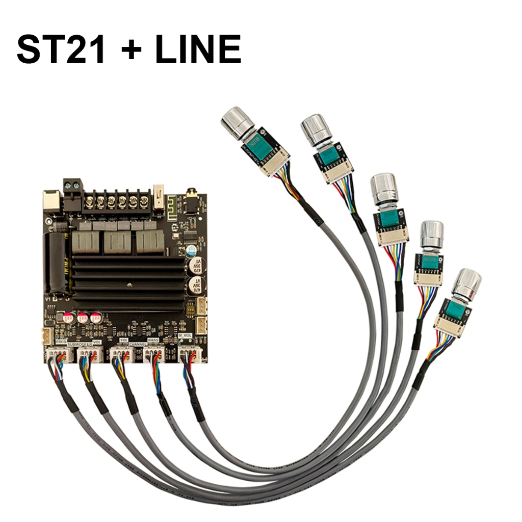 OneAudio ZK ST21 แท้ Qualcomm บอร์ดขยายเสียงดิจิทัล บลูทูธ 2.1 ช่อง DC 12-30v 100Wx2+200W แอมป์ ...