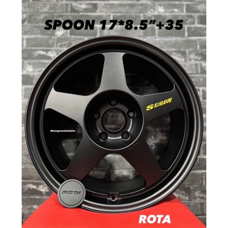 ล้อ Rota ลาย Spoon 17x8.5 et35 สเปค 5 รู 114 สีดำด้านและสีขาว ราคา 1 วง ...