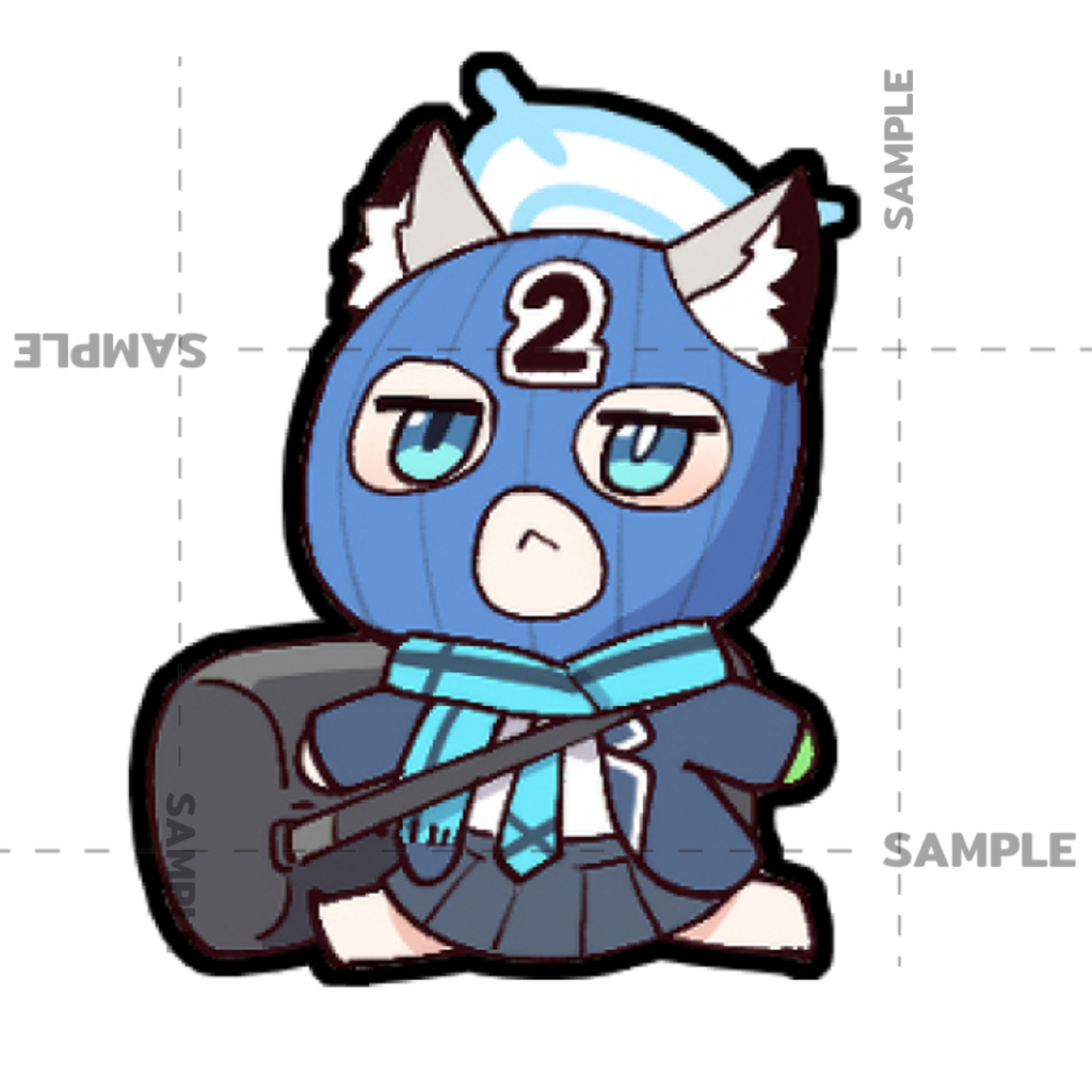 Blue Archive meme สติกเกอร์ 2 แผ่น สวมโม่ง Blue Archive Stickers Fan ...