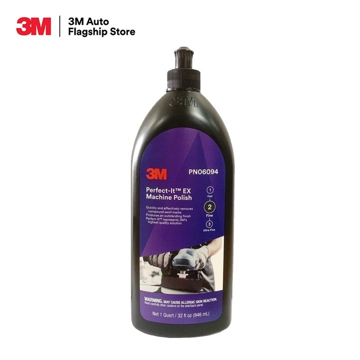 3M PN 06094 น้ำยาขัดละเอียด ชนิดลบรอยขนแมว และขัดเงาผิวสีรถยนต์ Perfect ...