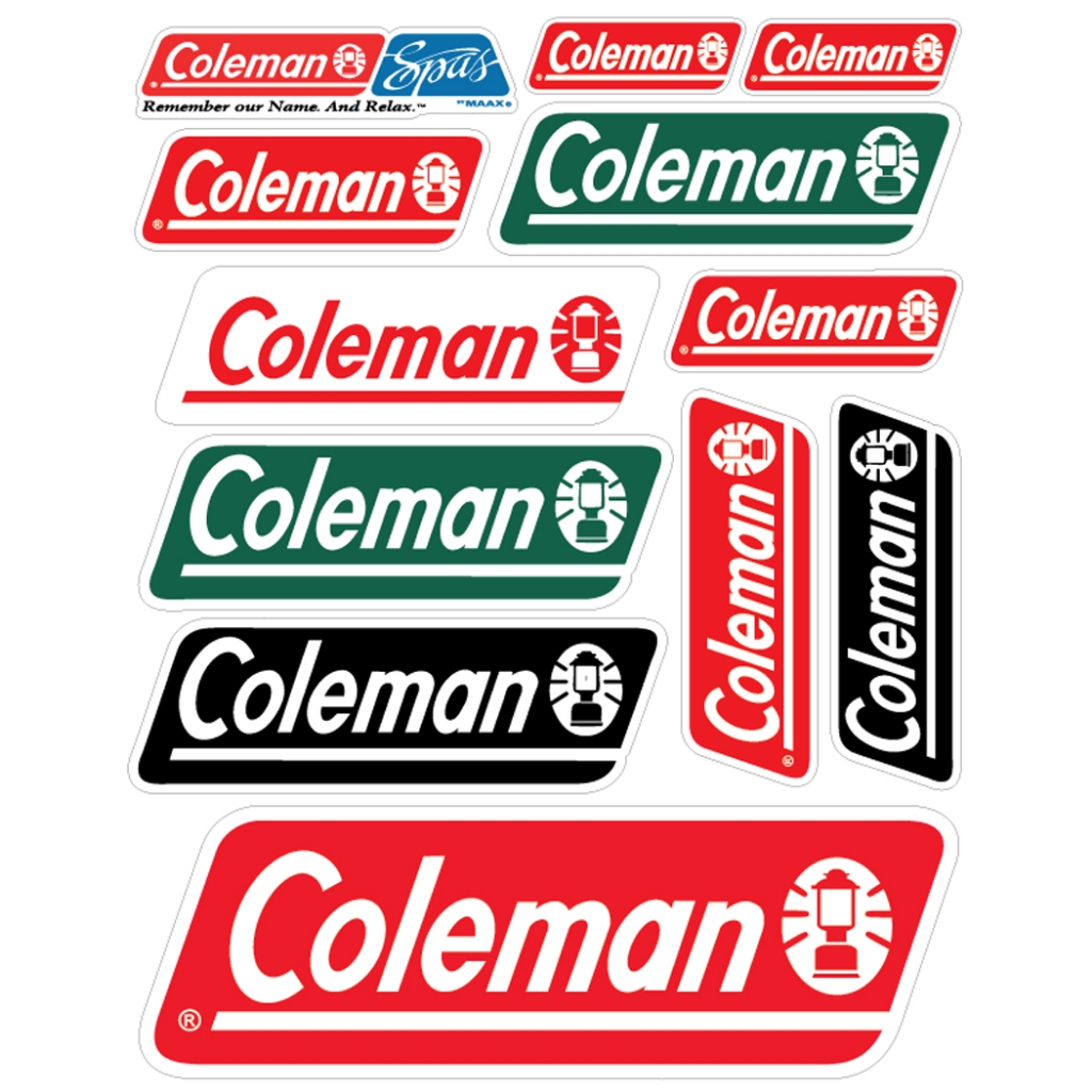 coleman 3 สติ๊กเกอร์ PVC แคมป์ปิ้ง ไดคัท Sticker Camping ขนาด 22cm x ...