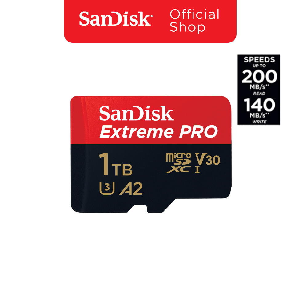 SanDisk Extreme Pro microSDXC 1TB A2 (SDSQXCD-1T00-GN6MA) ความเร็วสูงสุด อ่าน 200MB/s เขียน ...