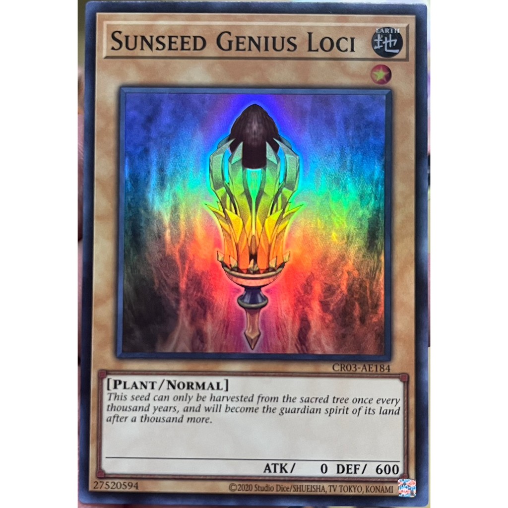 Yugioh Asia-Eng [CR03-AE184] Sunseed Genius Loci (Super Rare) การ์ดยูกิ ...