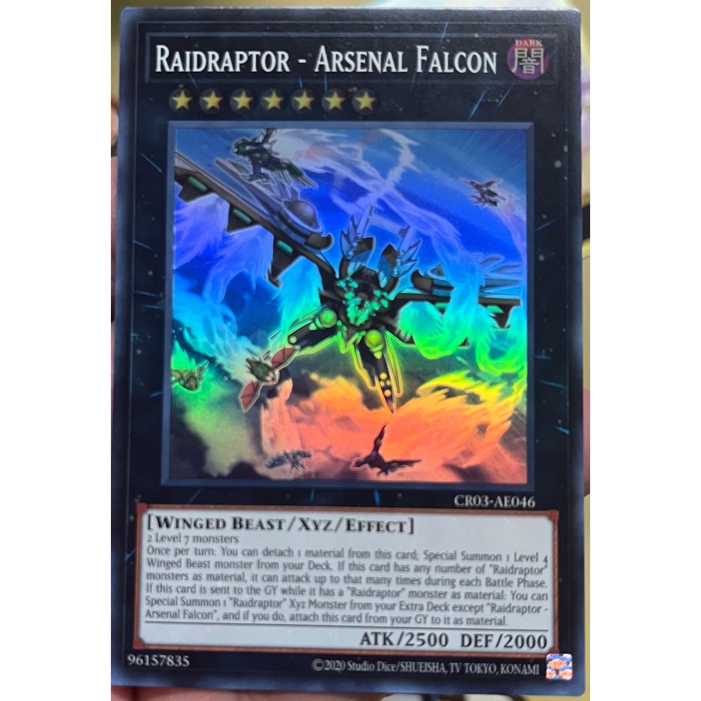 Yugioh Asia-Eng [CR03-AE046] Raidraptor - Arsenal Falcon (Super Rare ...