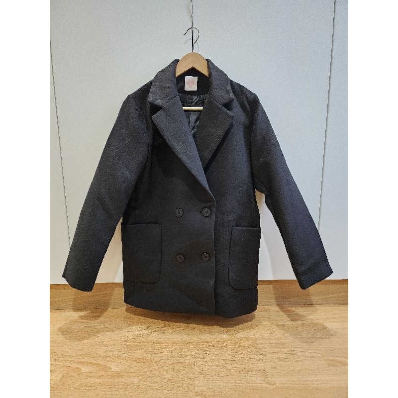 [Used] Wool Coat Black | Shopee Thailand