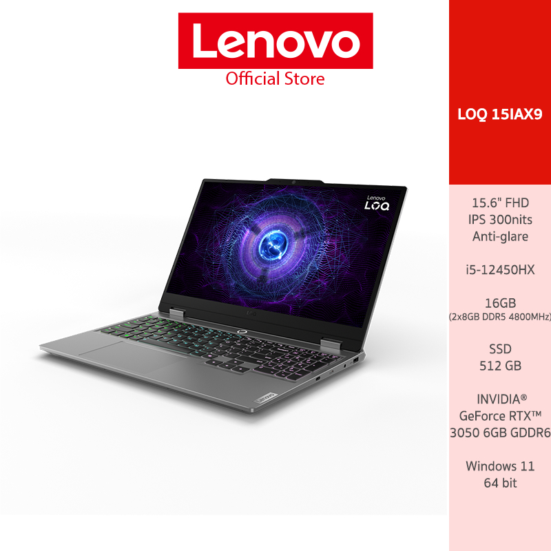 Lenovo Notebook (โน้ตบุ๊ค) LOQ3-15 i5-12450HX 16G 512G RTX3050 6GB ...