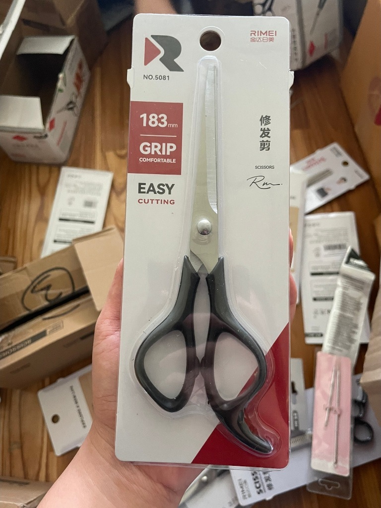 กรรไกรตัดผม Rimei คมกริบ สแตนเลสแท้ ไม่ขึ้นสนิม ขนาดใหญ่ 1 ชิ้น ...