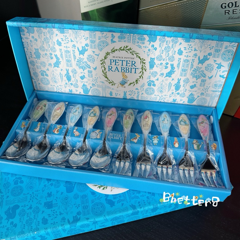 PETER RABBIT TEA SPOON & FORK เซตช้อน/ส้อมชา รวม 5 คู่ ของใหม่ น่ารัก ...
