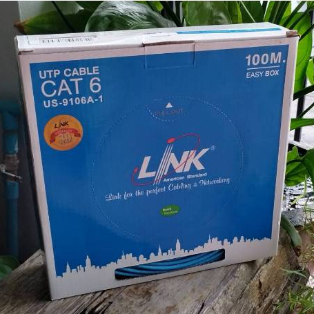 สายแลน CAT6 สำหรับภายใน UTP LAN CAT6 Indoor ยี่ห้อ Interlink ยาว100 ...