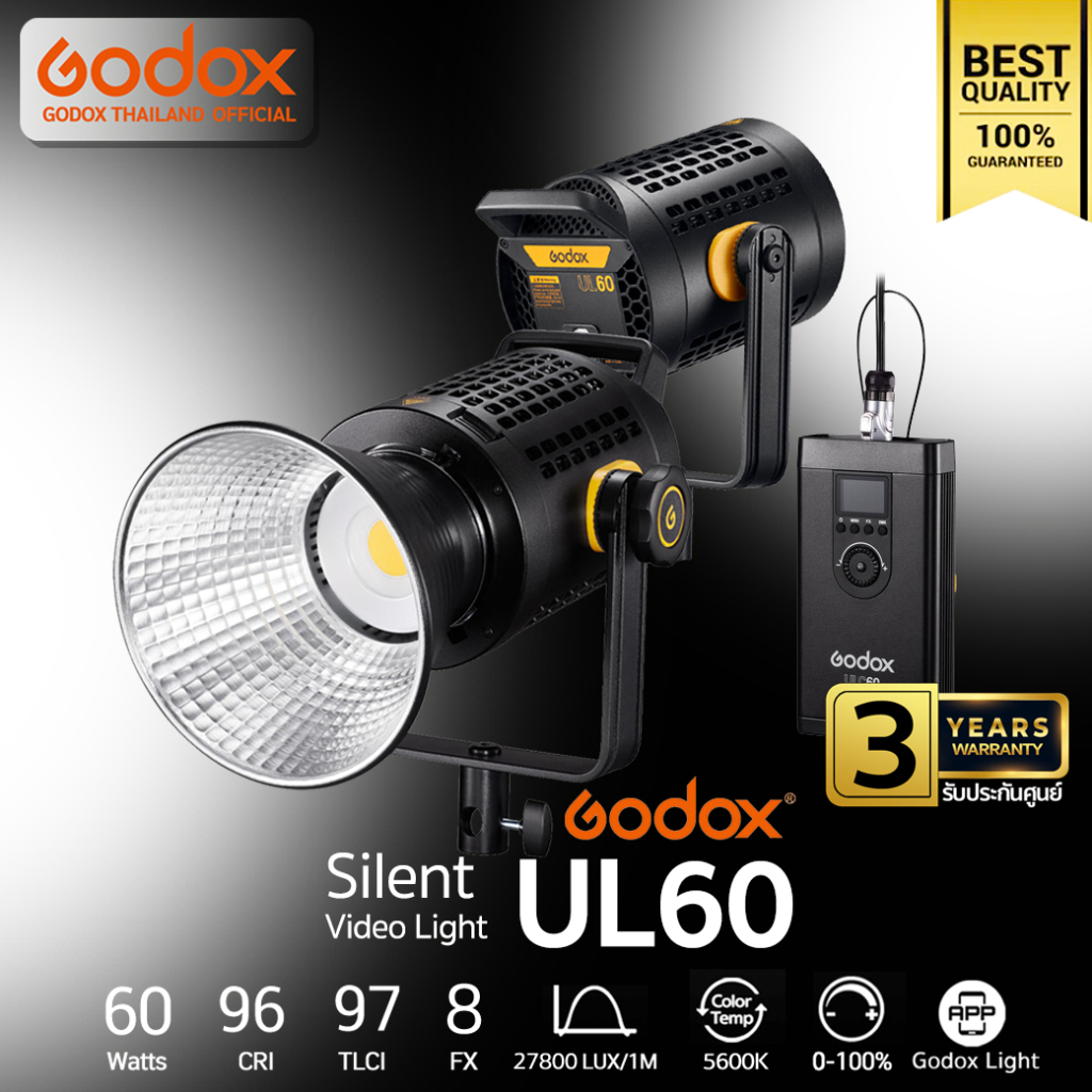 Godox LED UL60 60W 5600K White Ver. Bowen Mount - รับประกันศูนย์ Godox ...