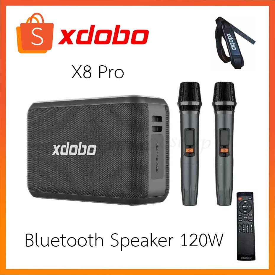 Xdobo X8 Pro Bluetooth Speaker 120W with Wireless microphones ลำโพงร้องคาราโอเกะ ลำโพงปาตี้ มี ...