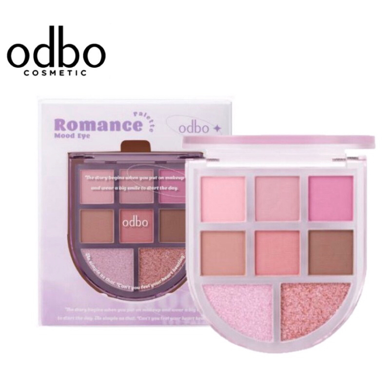 Odbo Romance Mood Eye Palette โอดีบีโอ อายแชโดว์ พาเลท พิกเมนต์แน่น สีสวยชัด เกลี่ยง่าย OD2023 ...