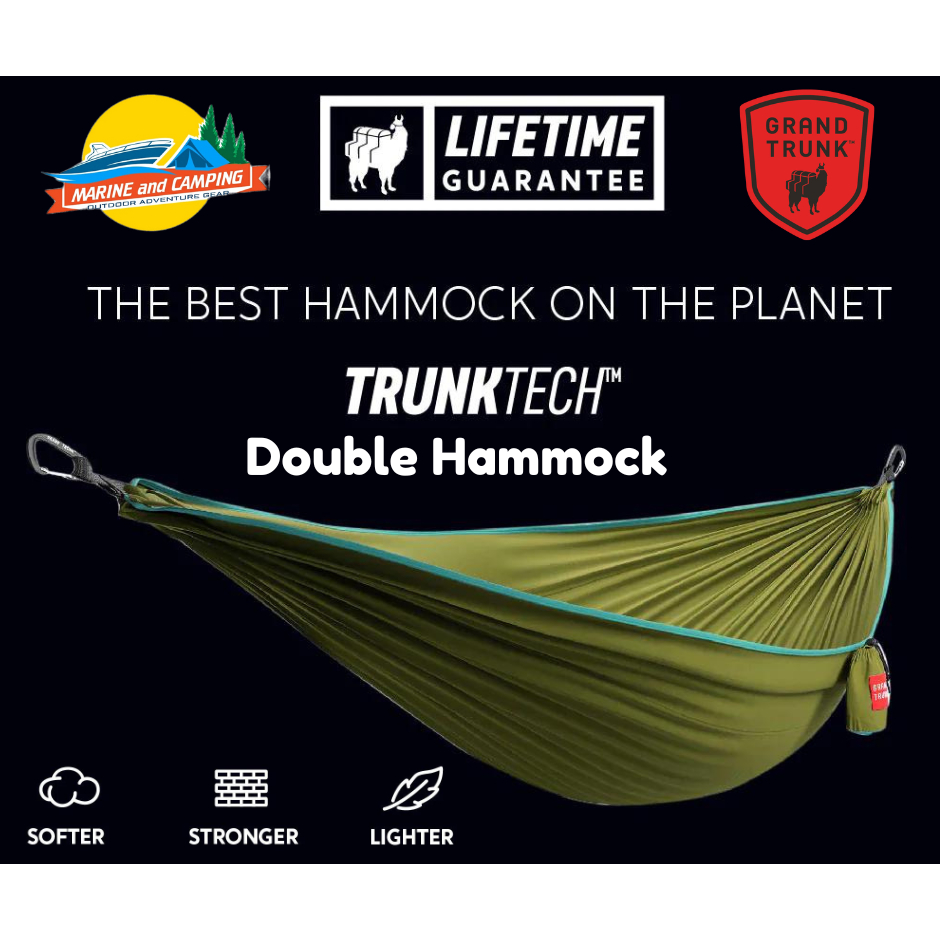Grand Trunk Trunktech Double Hammock /Green/Aqua | Shopee Thailand