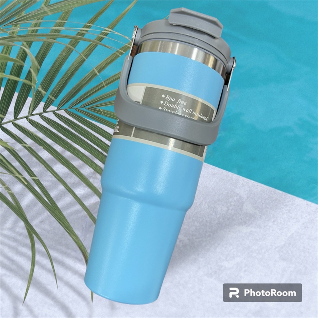 แก้วเยติเก็บความเย็น มีฝา 2 หัว 890ML 30oz รุ่นมีหูหิ้วมีหลอด สแตนเลสเกรด 304 เก็บความร้อน พร้อม ...