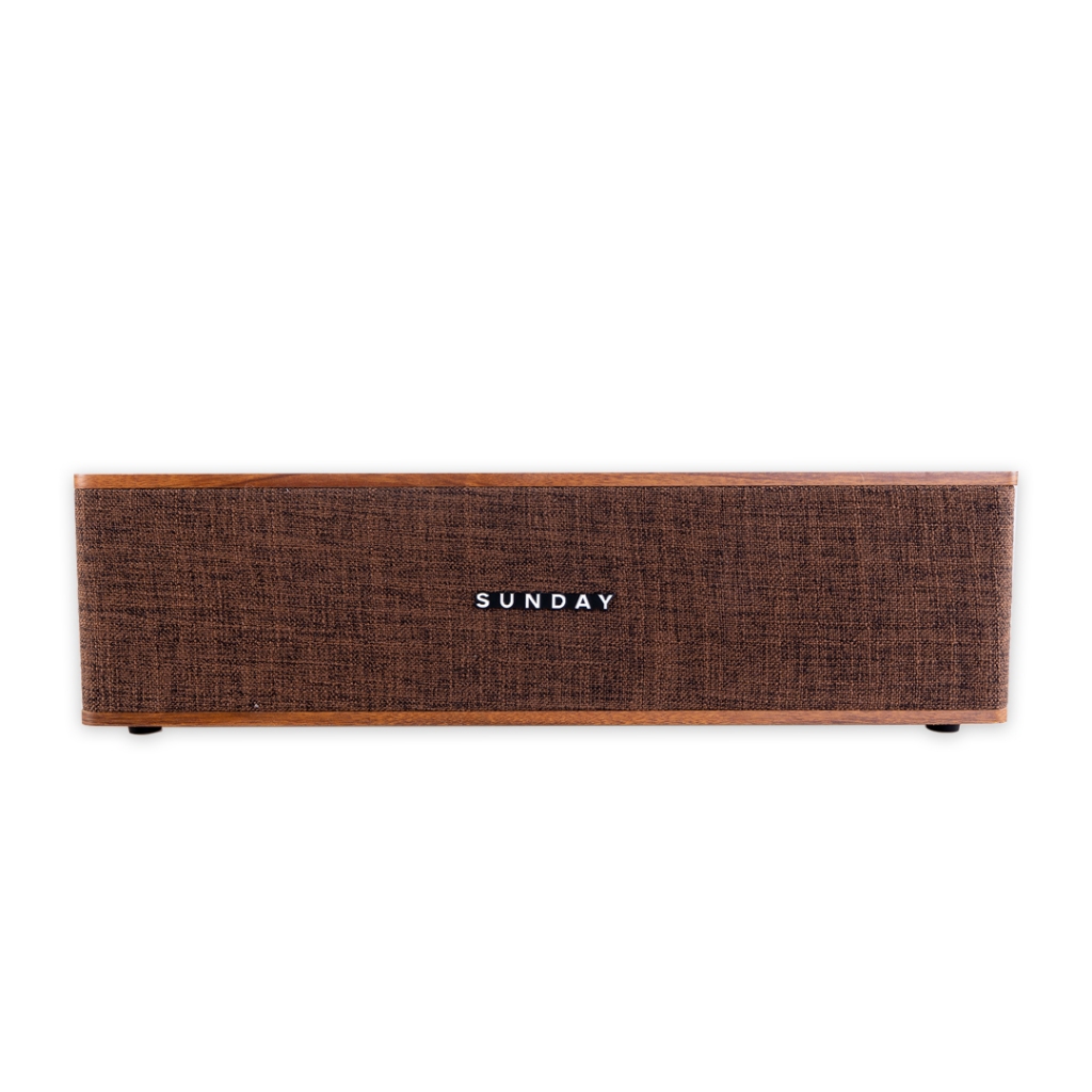 Sunday Wood Bluetooth Speaker Brown ลำโพงบลูทูธสไตล์วิจเทจ ดอกลำโพงคู่ ...