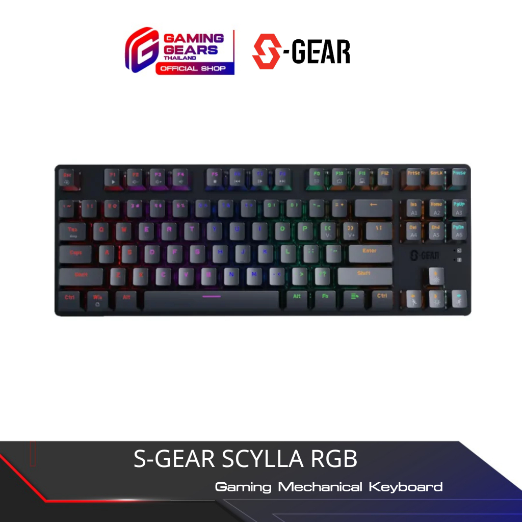 S-GEAR รุ่น SCYLLA (คีย์บอร์ดเกมมิ่ง) TRI-MODE Gaming Hotswap TKL ...