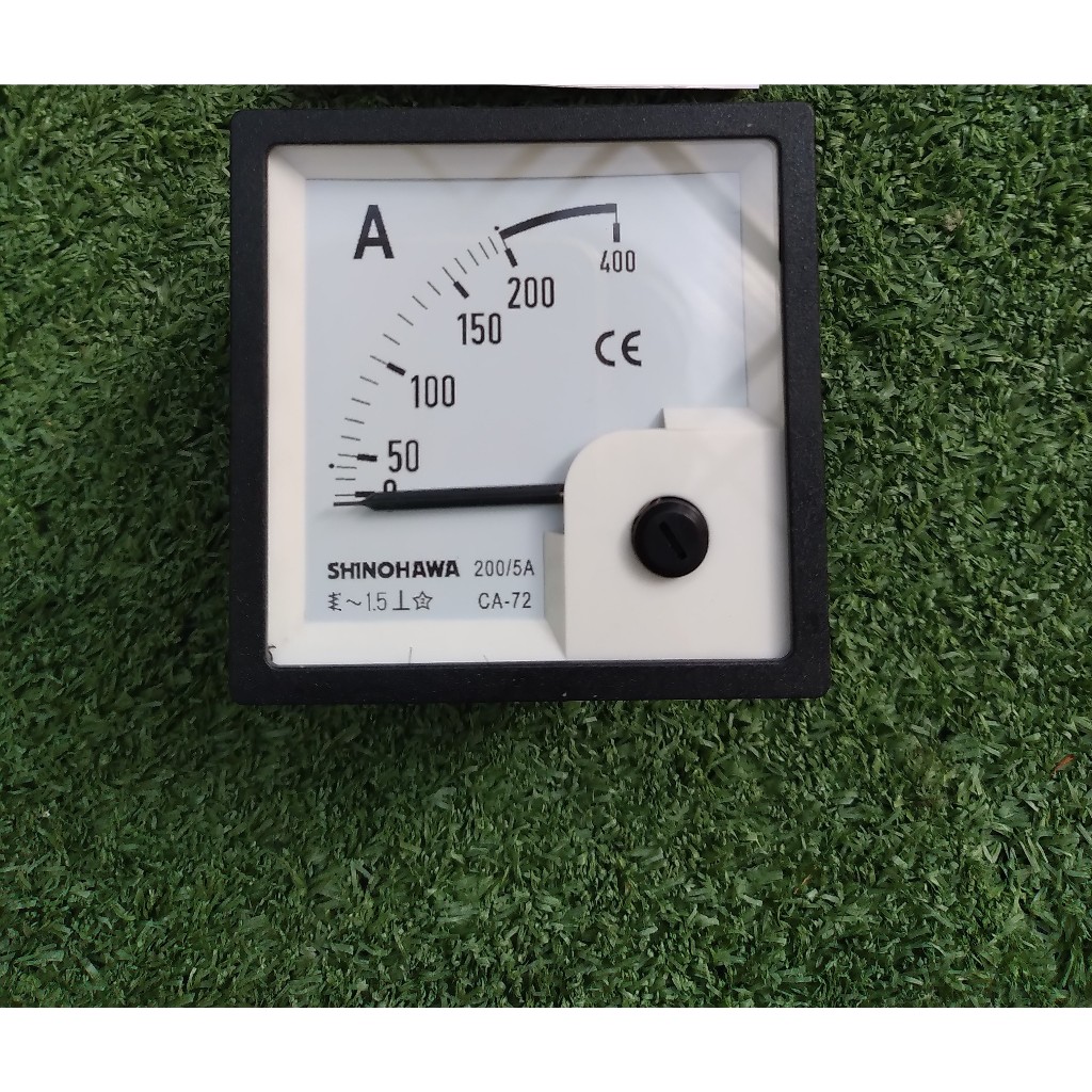 SHINOHAWA : AC Amp meter CA-72 72x72mm. 200/5 ต่อผ่าน CT | Shopee Thailand