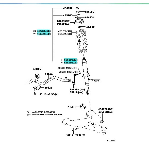 โช๊คอัพหน้า หลัง Toyota FORTUNER 48510-8Z028/48531-09A70 แท้เบิก ...