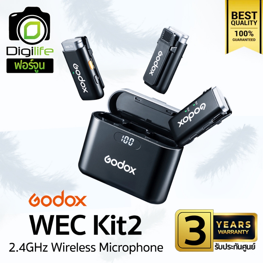 Godox Microphone WEC Kit2 Wireless Microphone 2.4GHz สำหรับ Camera ...