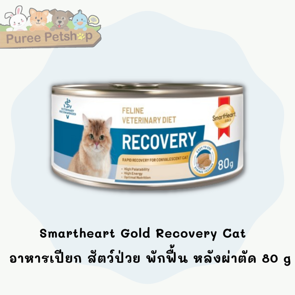 Smartheart Gold Recovery Cat อาหารเปียก สัตว์ป่วย พักฟื้น หลังผ่าตัด 80 ...