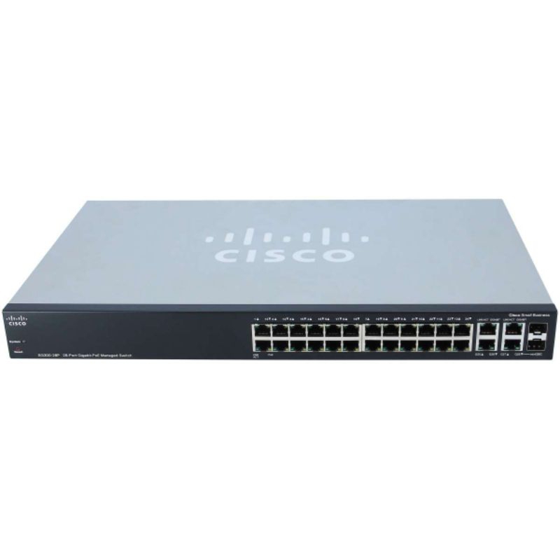 Cisco SG300-28 (SRW2024) L3-Managed Switch 26 Port Gigabit, 2 Port mini ...