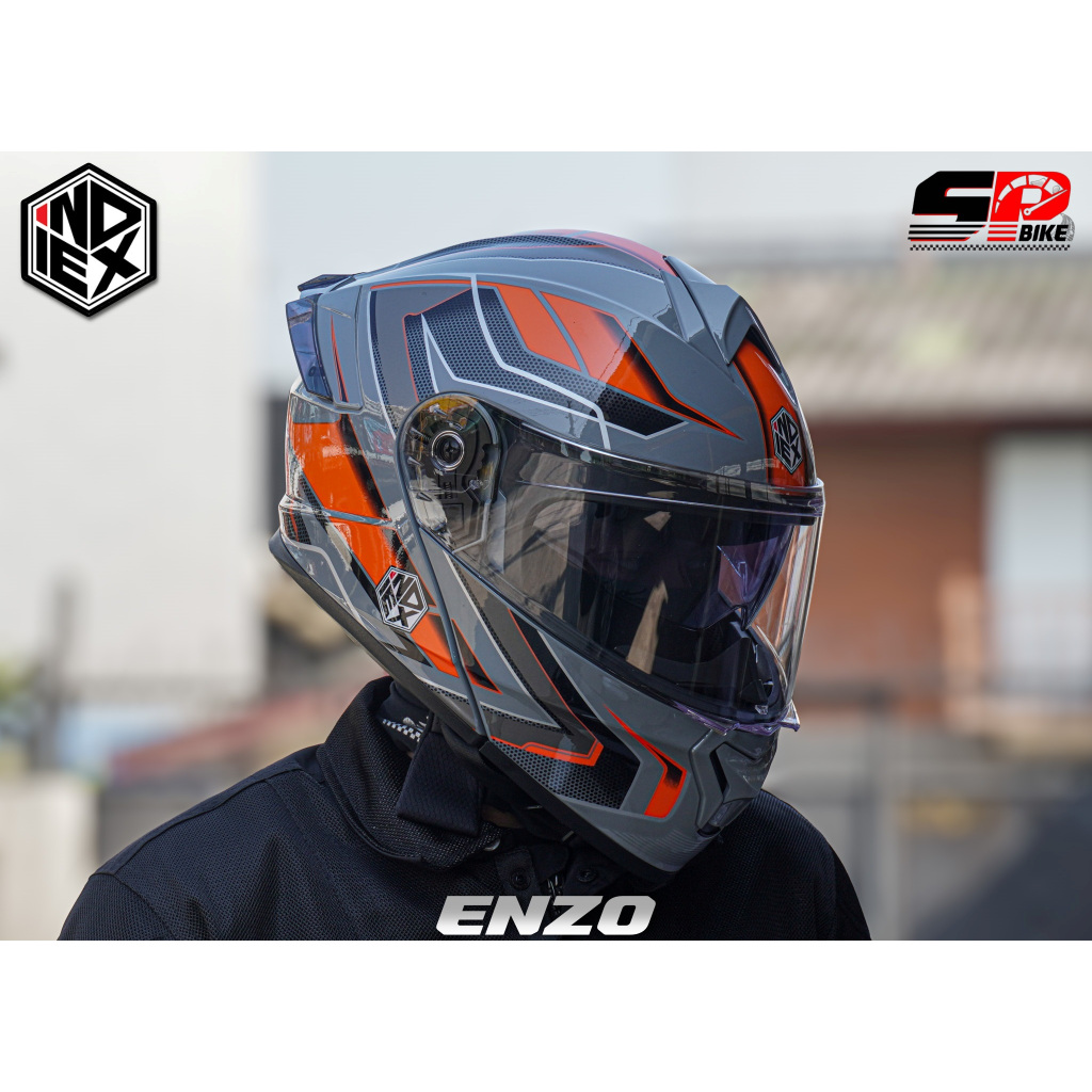 หมวกกันน็อคยกคาง INDEX รุ่น ENZO ทั้งหมด 5 สี ส่งไว!! SP.BIKE | Shopee Thailand