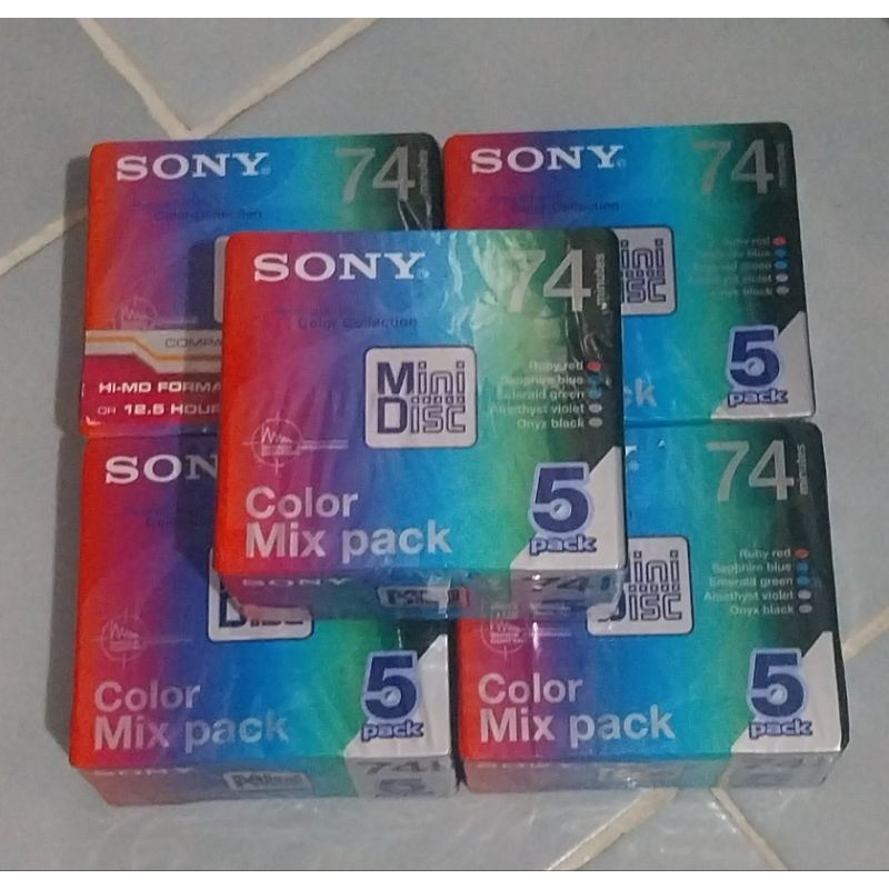 แผ่น MD Sony color mix 5 สี | Shopee Thailand