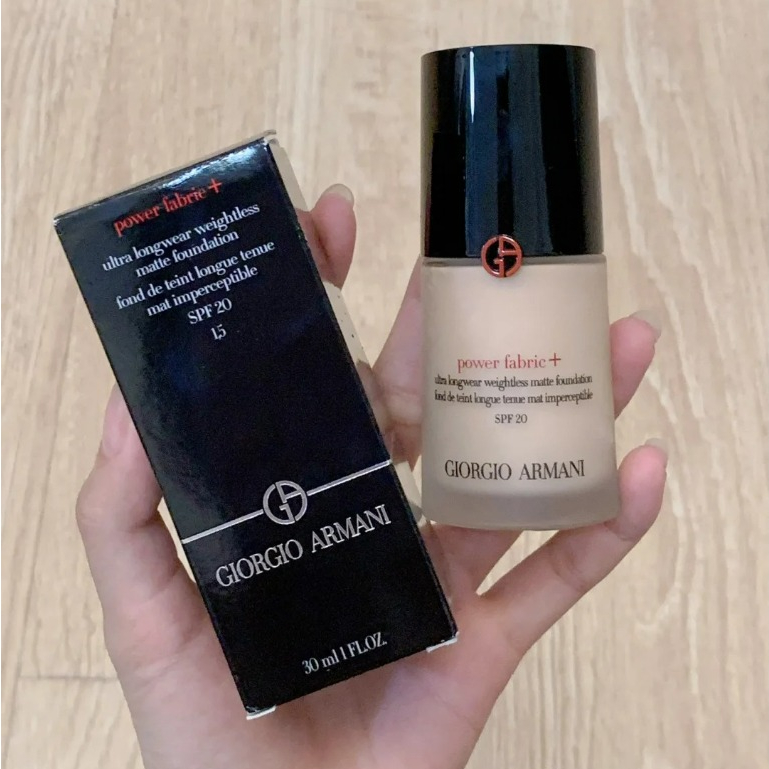 Giorgio Armani Power Fabric + Longwear Weightless Matte Foundation ...