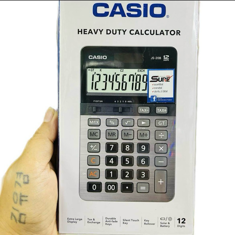 เครื่องคิดเลข Casio JS-20B 12 หลัก ของแท้ ของใหม่ ประกันศูนย์ | Shopee Thailand