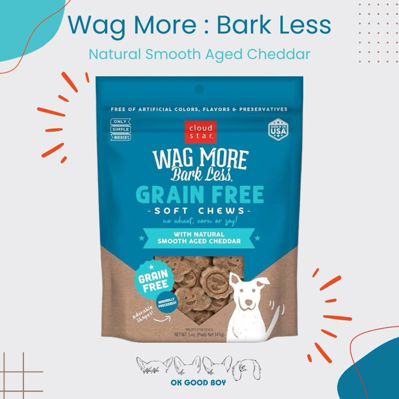WAG MORE BARK LESS - Soft & Chew Treats : Natural Smooth Aged Cheddar ...
