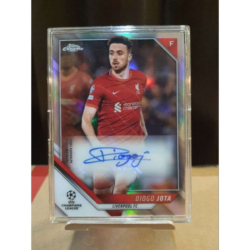 2021-2022 Topps Chrome Autograph : Diogo Jota Liverpool | Shopee Thailand